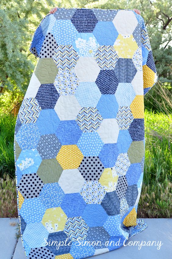 Pieced Hexagon Quilt Pattern Simple Simon And Company