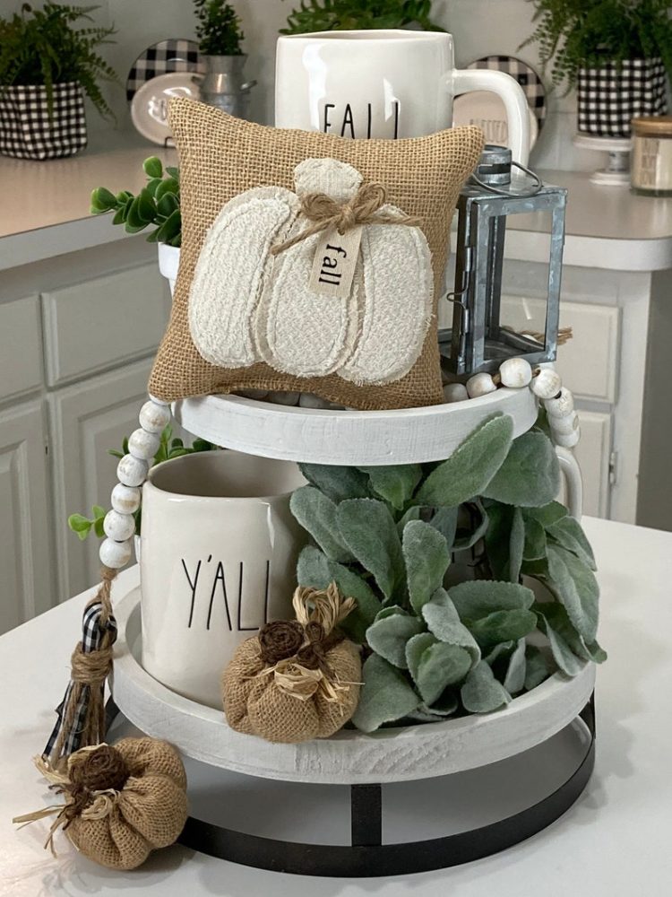 20 Tiered Tray Fall Decor Ideas Six Clever Sisters