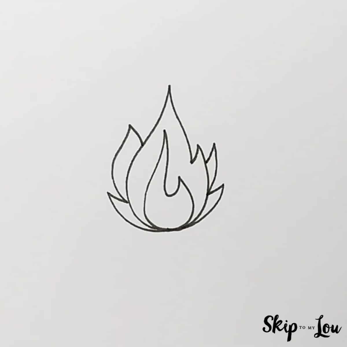 5 Easy Step Guide On How To Draw A Fire Skip To My Lou