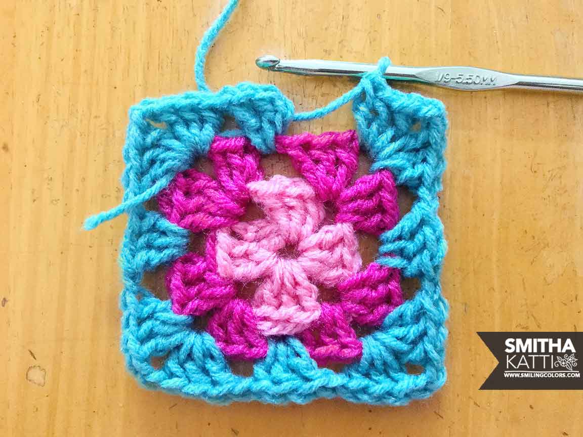 Basic Granny Square Pattern Step By Step Smiling Colors