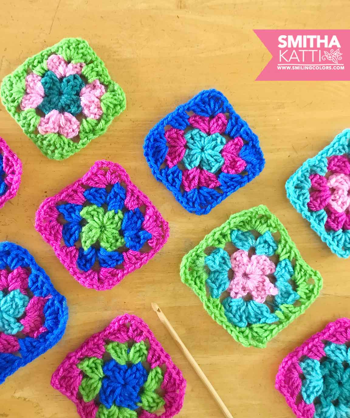 Basic Granny Square Pattern Step By Step Smiling Colors