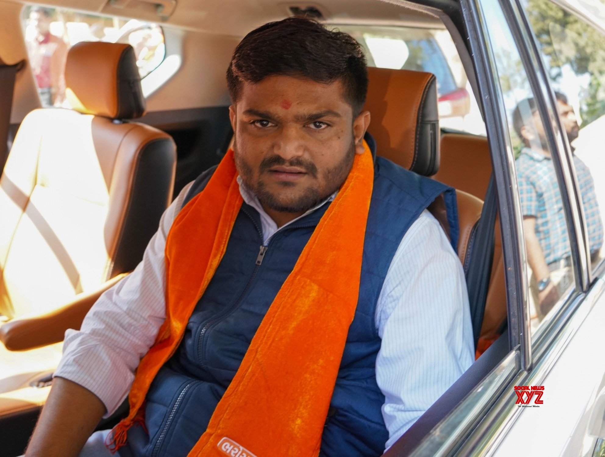 Ahmedabad Newly Elected Mla Hardik Patel Arrives At Bharatiya Janata