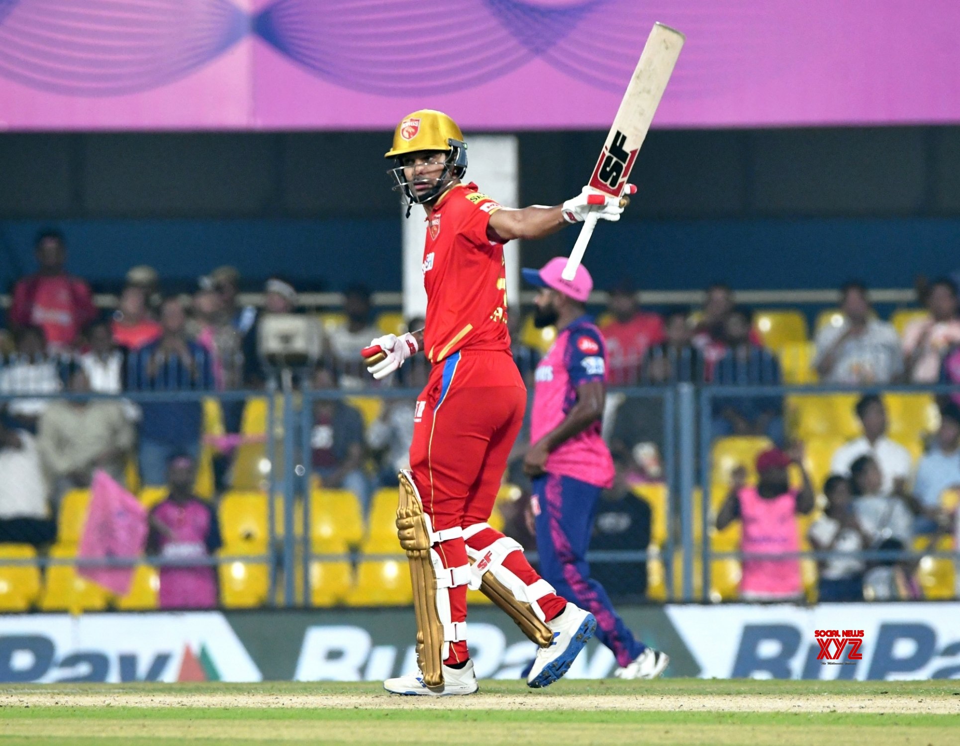 Guwahati Pbks Captain Shikhar Dhawan Celebrates His Half Century