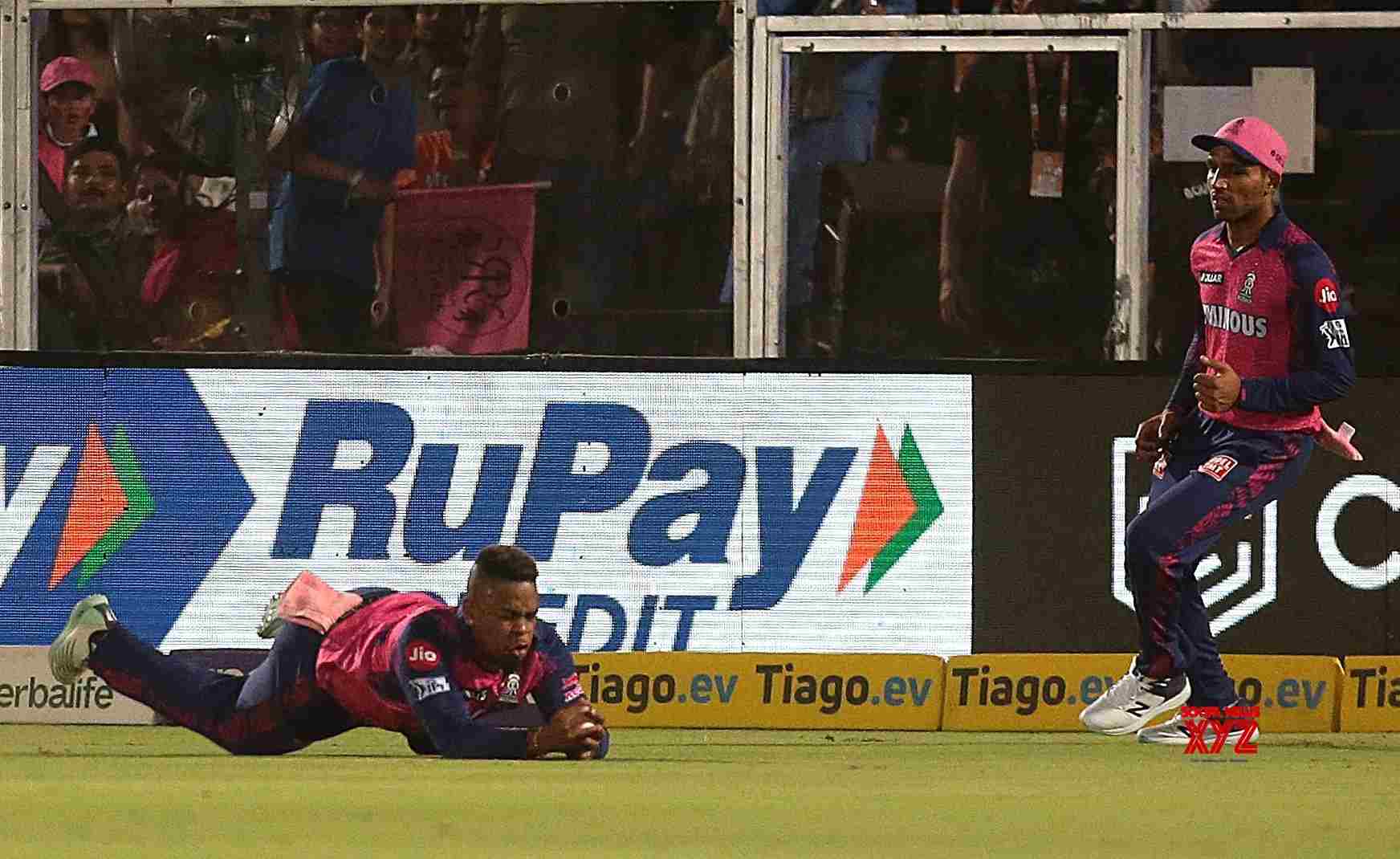 Jaipur Rrs Shimron Hetmyer Takes A Catch To Dismiss Lucknow Super