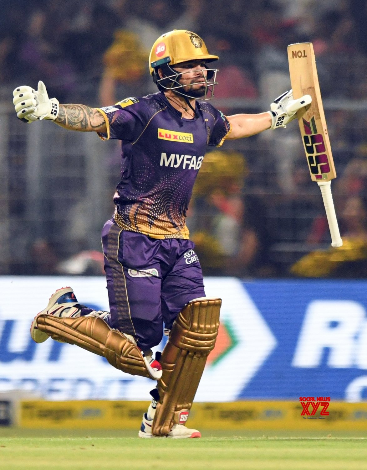 Kolkata Kolkata Knight Riders Batsman Rinku Singh Celebrate After