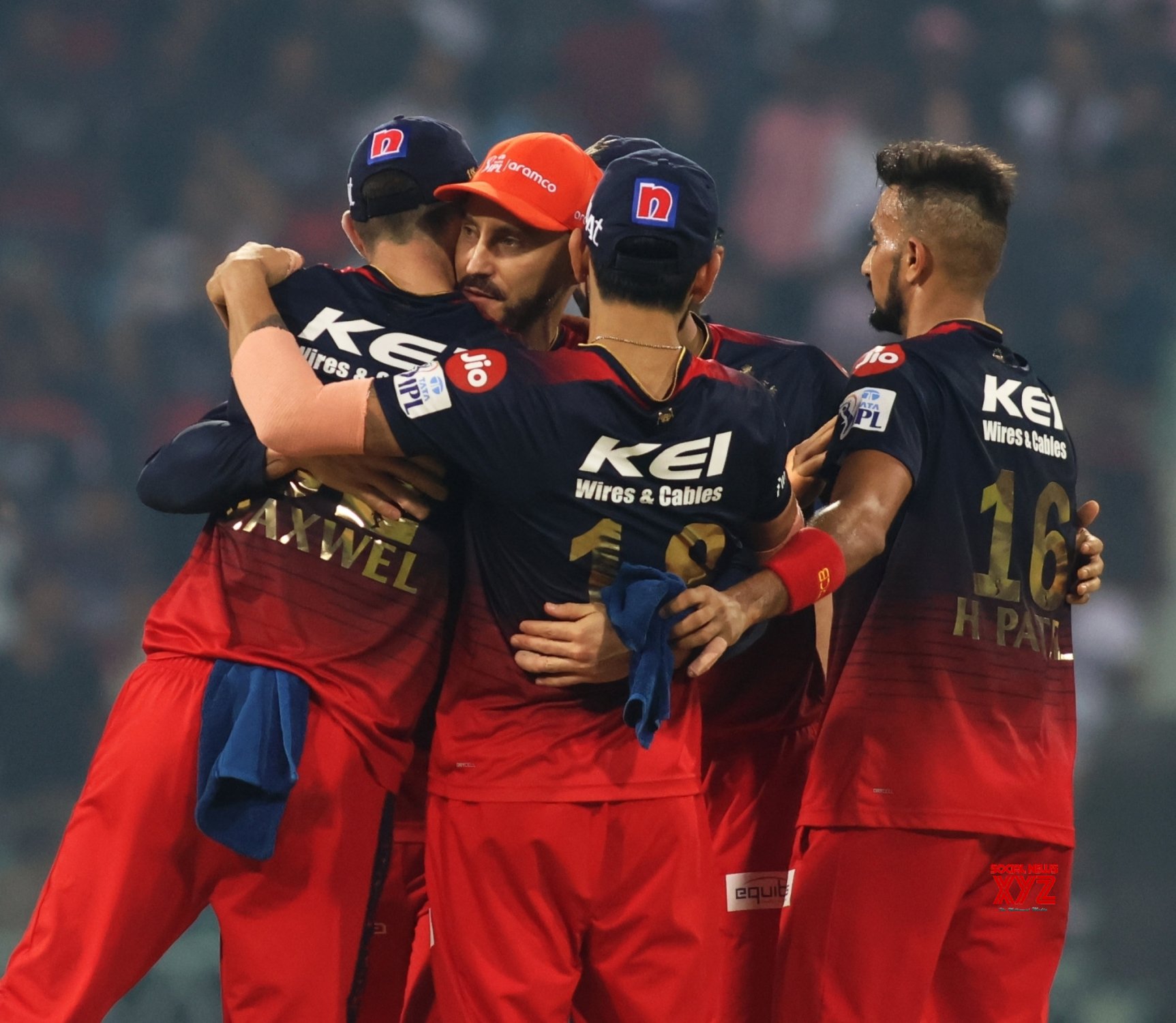 Lucknow Royal Challengers Bangalore Players Celebrate After Winning