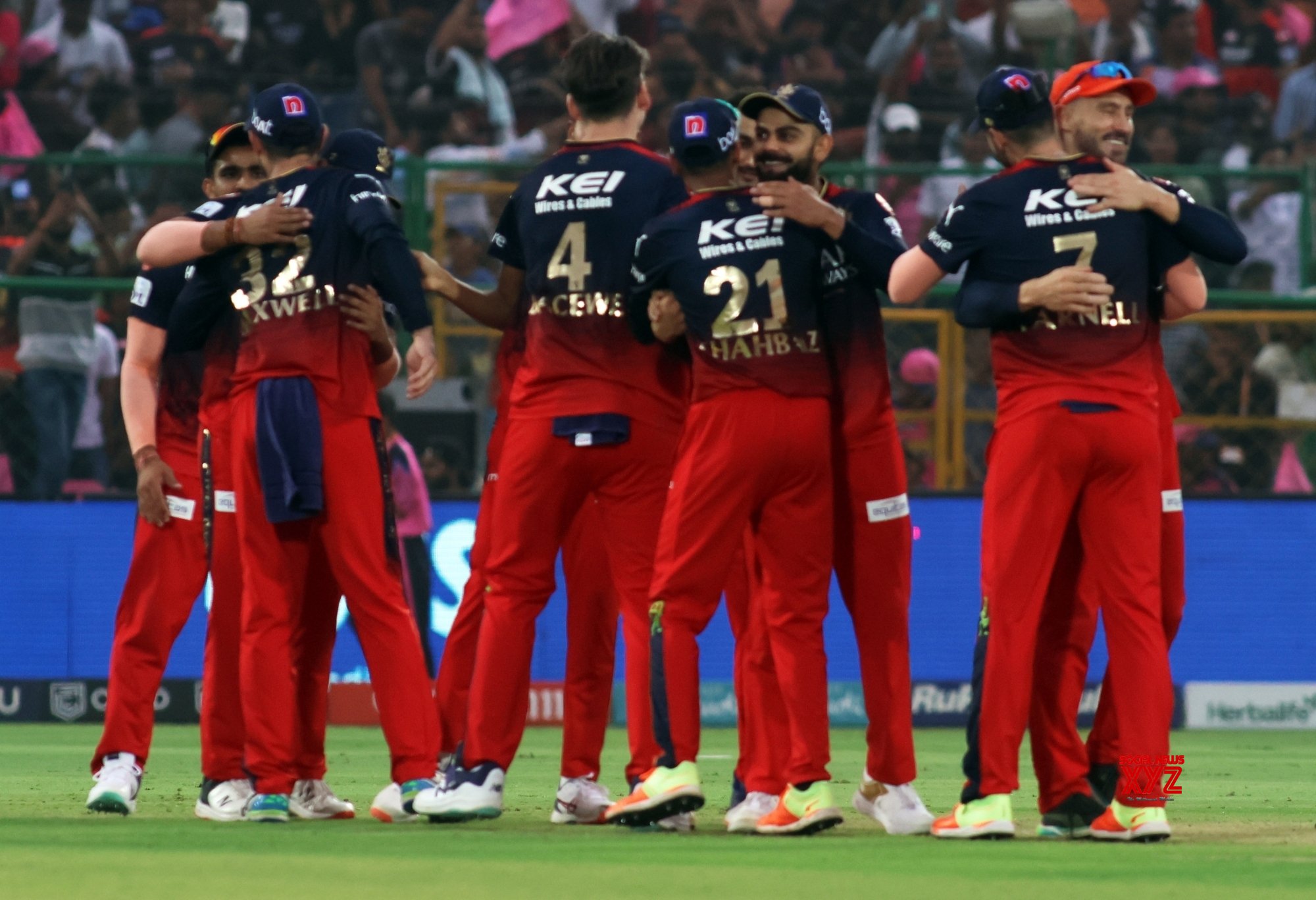 Jaipur Rcb Players Celebrate After Winning The Ipl 2023 Match