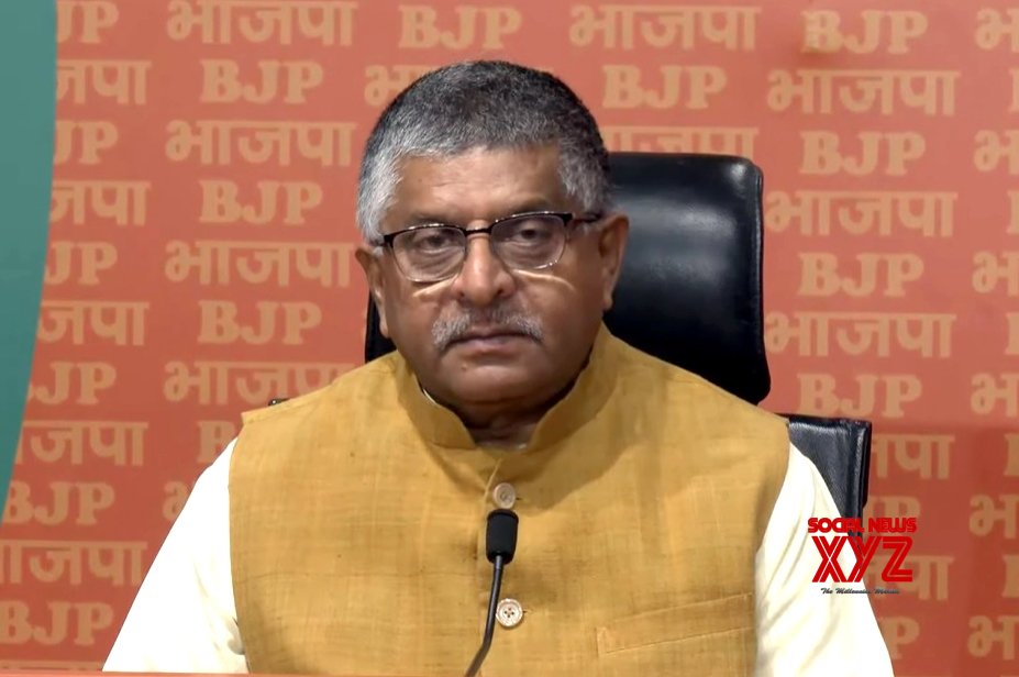 New Delhi Bharatiya Janata Party Leader Ravi Shankar Prasad Addresses