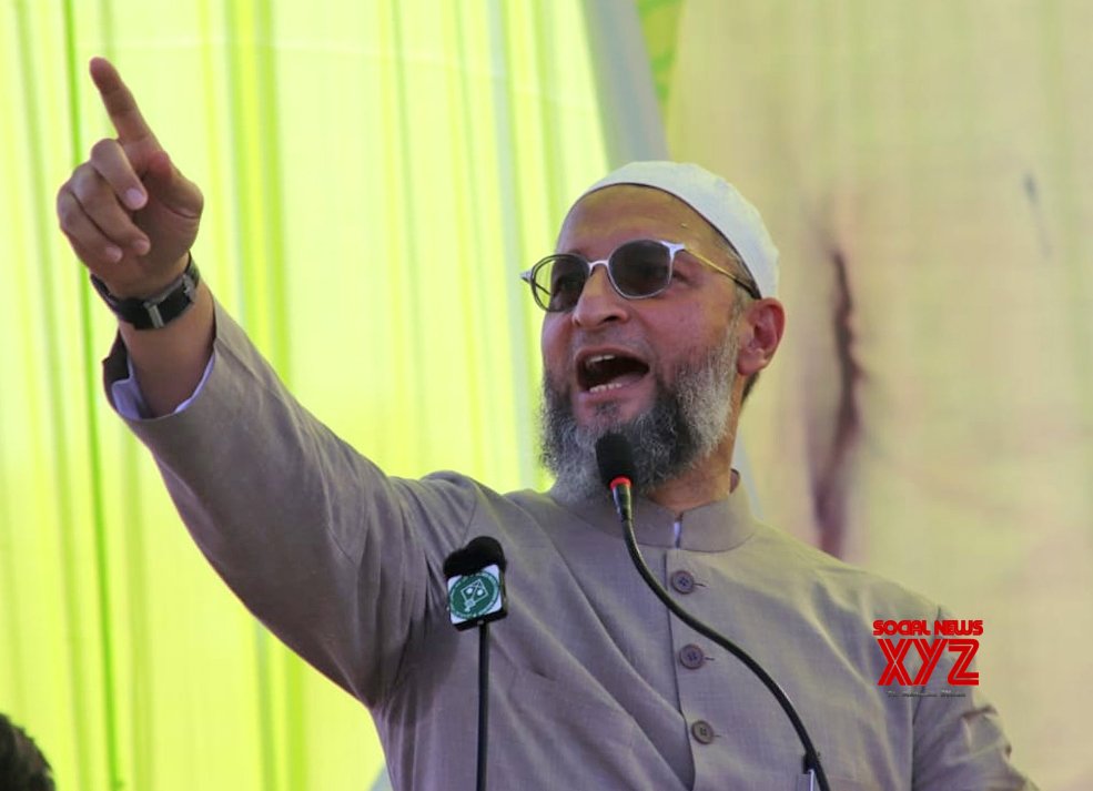 Rajasthan Aimim Leader Asaduddin Owaisi Addresses During A Public