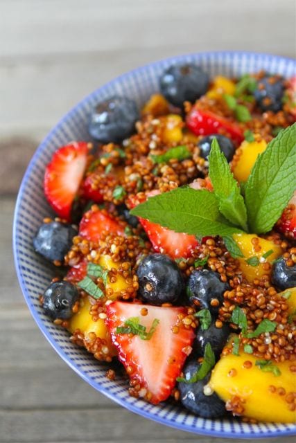 Meatless Monday Quinoa Fruit Salad With Honey Lime Dressing Center