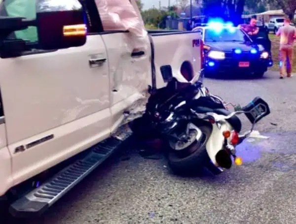 Motorcycle Driver Flown To Hospital After Crash Tuesday Morning