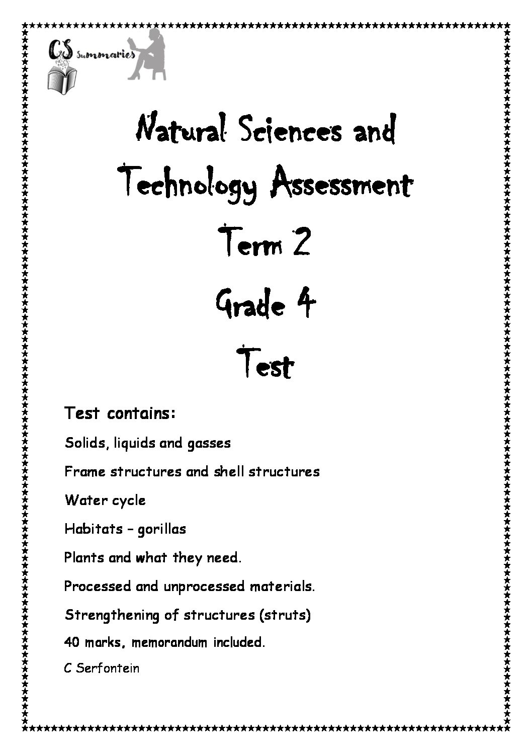 Natural Sciences Technology Grade 4 Worksheets Teacha Natural