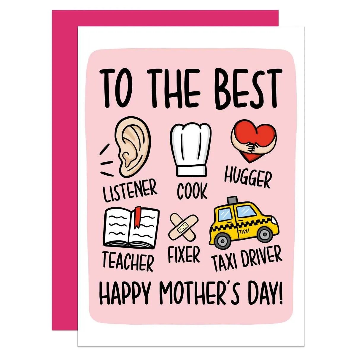 The Best Mothers Day Card A6 Cute Card For Mum