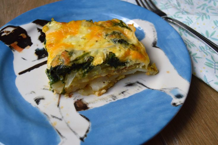 Potato Crust Spinach Quiche