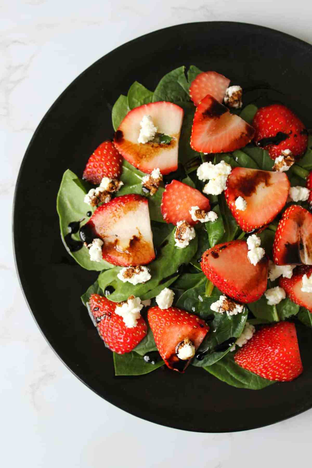 Strawberry Spinach Goat Cheese Salad • The Candid Cooks