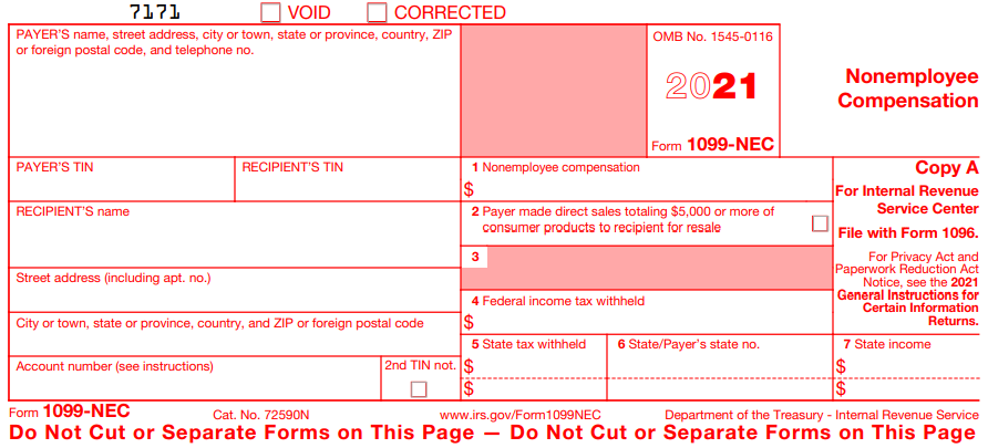 1099 Nec Form 2021 Printable Get Your Hands On Amazing Free Printables