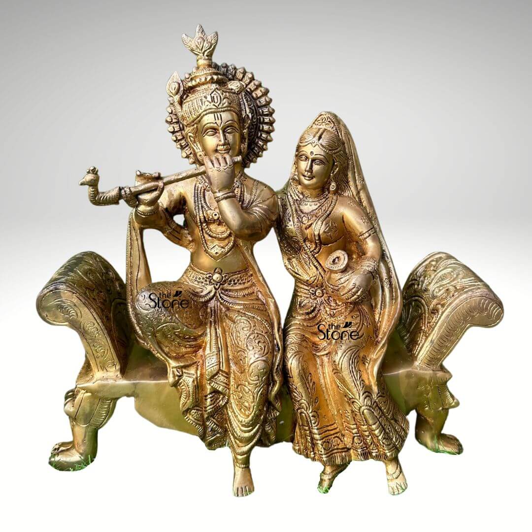 Brass Radha Krishna Murti 1ft Buy Best Idol The Stone Studio