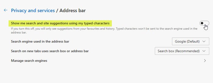 How To Disable Address Bar Search Suggestions In Microsoft Edge 2023