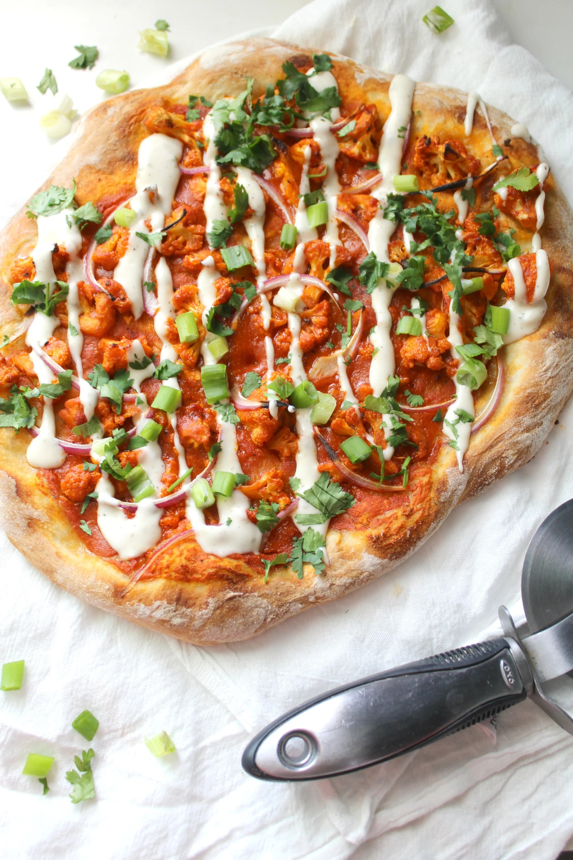 Vegan Roasted Cauliflower Buffalo Pizza This Savory Vegan