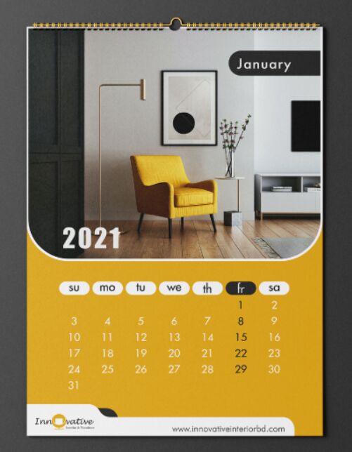 Free Wall Calendar 2021 Templates Psd Titanui
