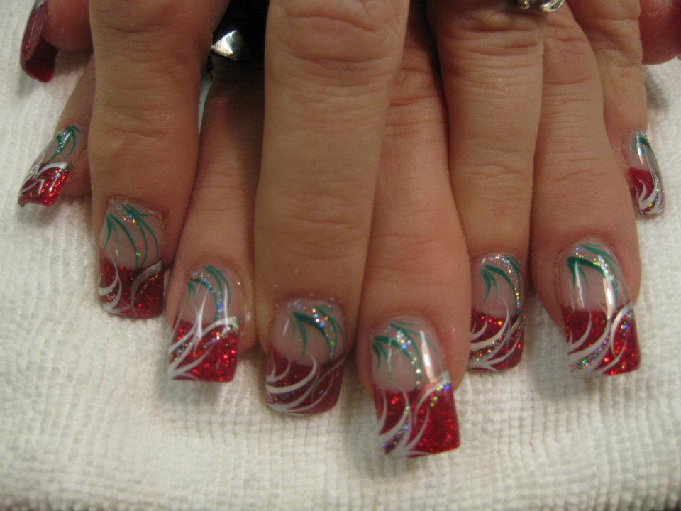 Christmas Ornament Nail Art Designs By Top Nails Clarksville Tn