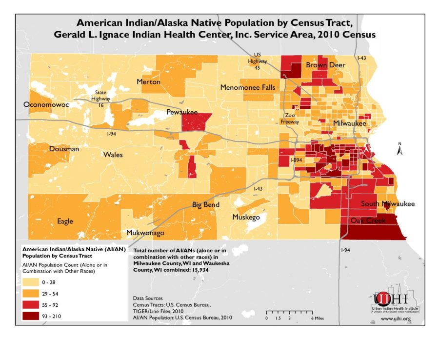 American Indianalaska Native Population By Census Tract Gerald L