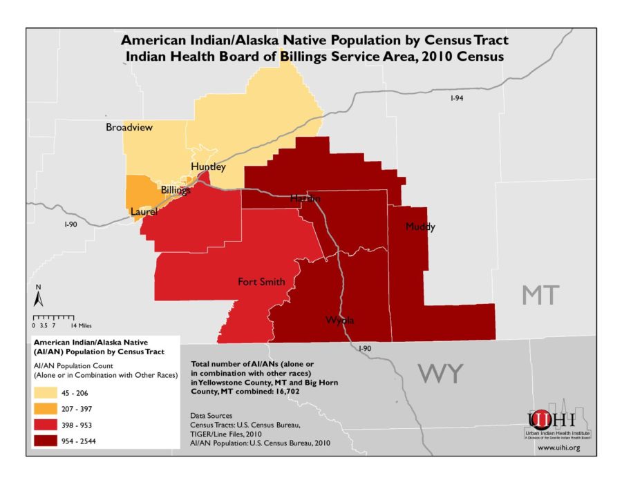 American Indianalaska Native Population By Census Tract Indian Health