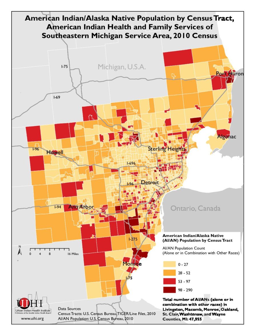 American Indianalaska Native Population By Census Tract American