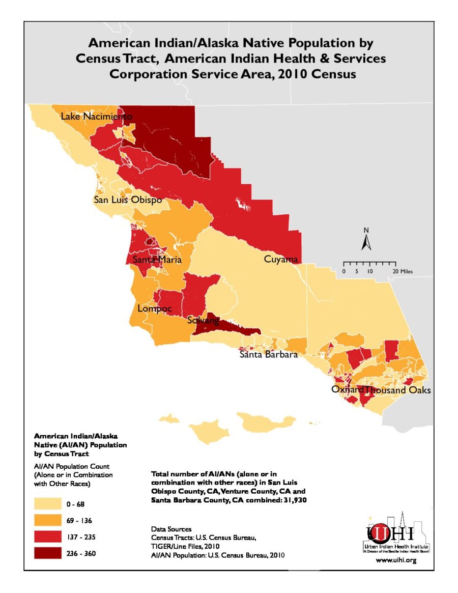 American Indianalaska Native Population By Census Tract American