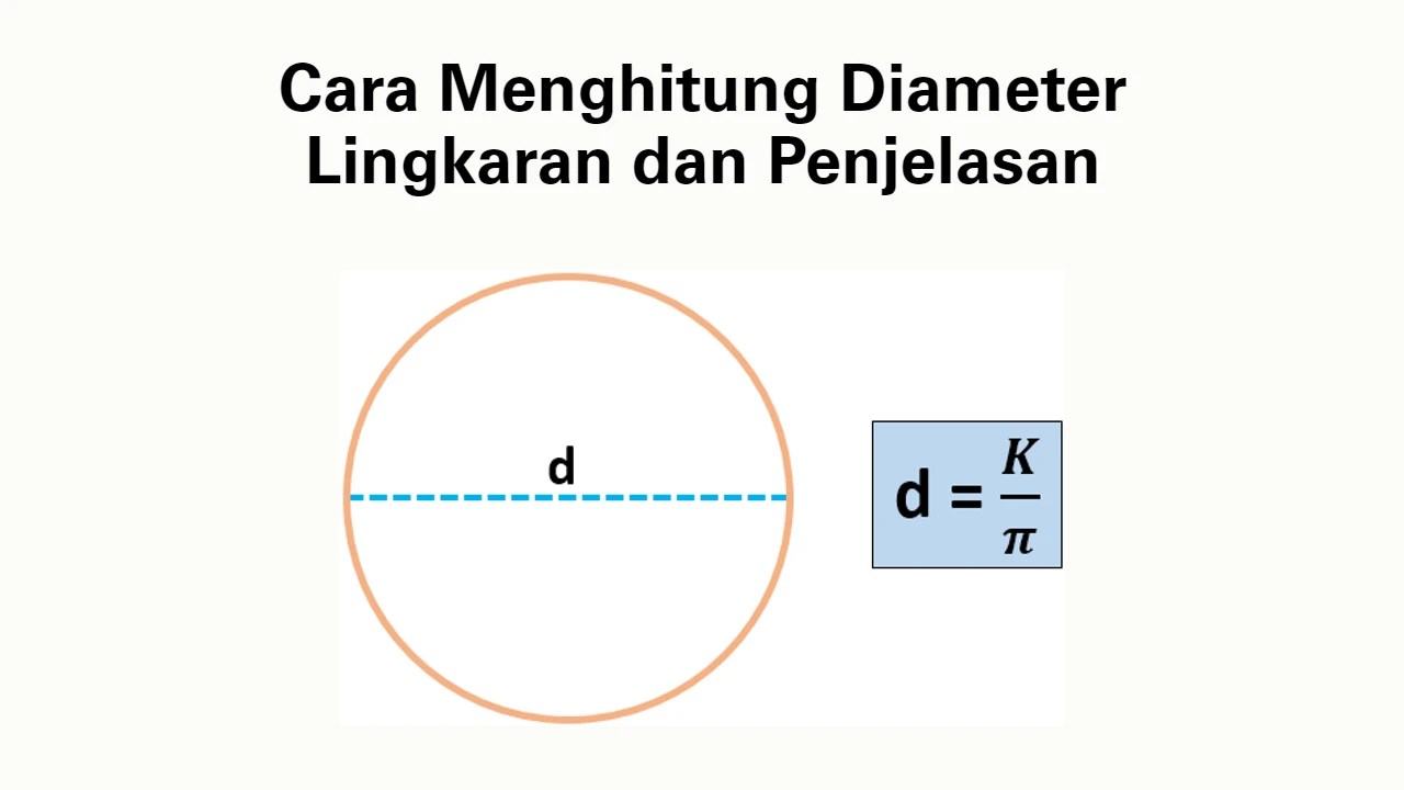 Cara Menghitung Diameter Lingkaran Dan Penjelasan