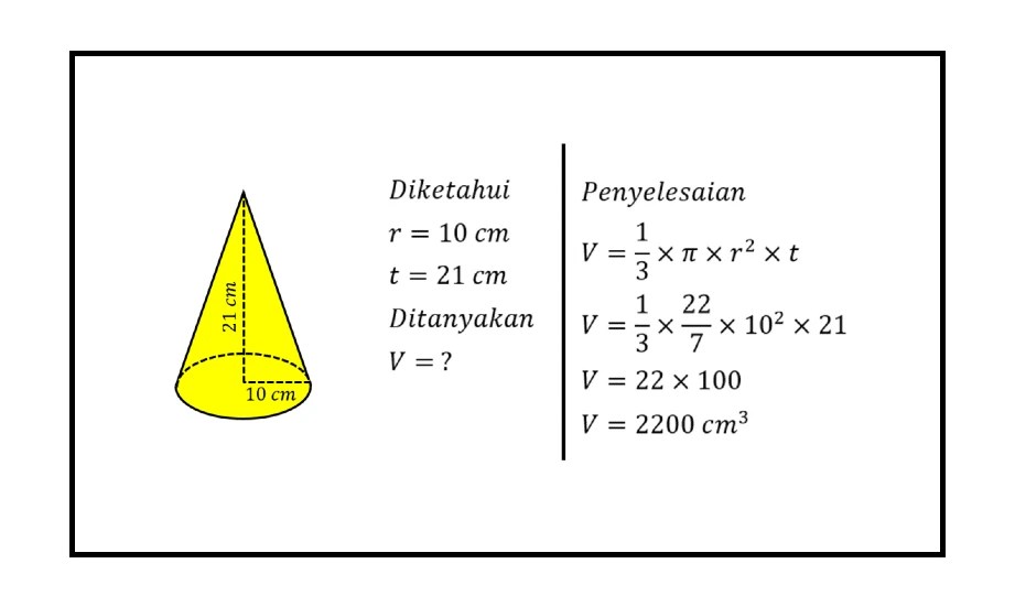 4 Cara Menghitung Volume Kerucut Luas 5 Contoh Soal