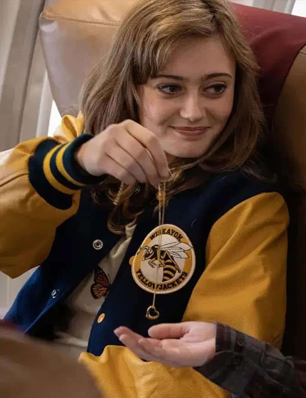 Ella Purnell Jackie Taylor Yellowjackets Varsity Jacket Usa Leather