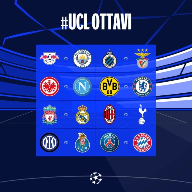 Sorteggio Ottavi Champions League Ecco Le Avversarie Delle Squadre