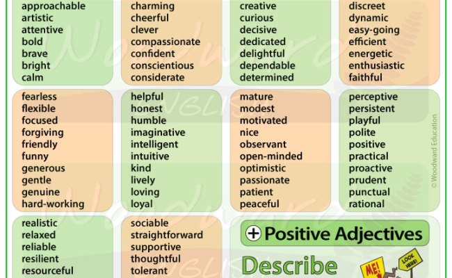 Personality Traits 160 English Adjectives That Describe Personality