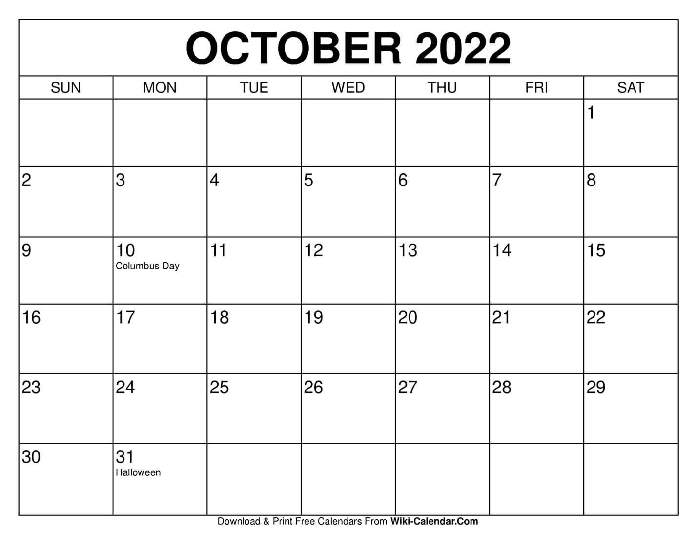 Printable 85x11 Calendar Free Printable October 2021 Calendars