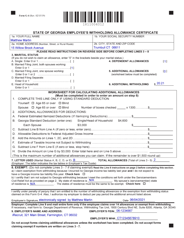 Is There A State Tax Withholding Form In South Carolina