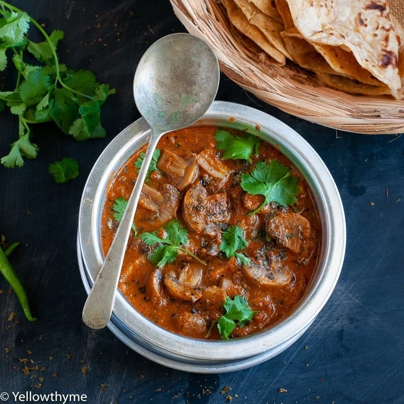 Instant Pot Mushroom Curry Recipe Super Easy Indian Vegan Curry