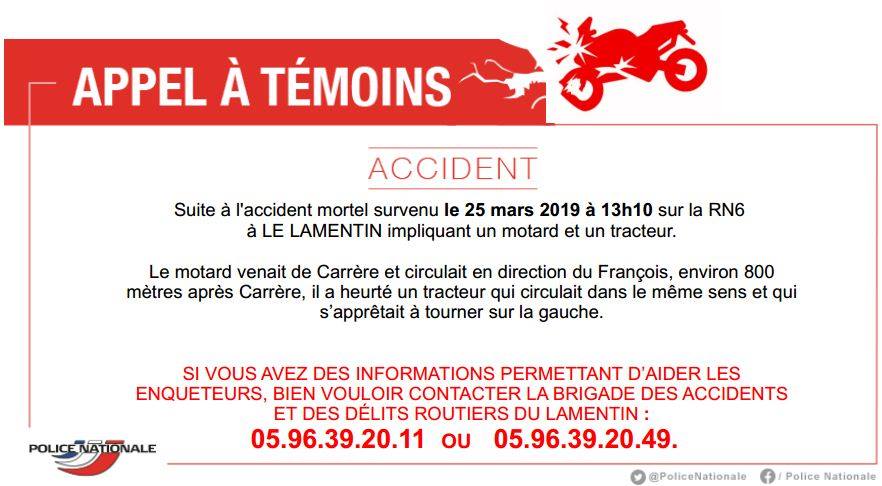 Un Appel à Témoin Lancé Suite à Laccident Mortel Impliquant Un Motard