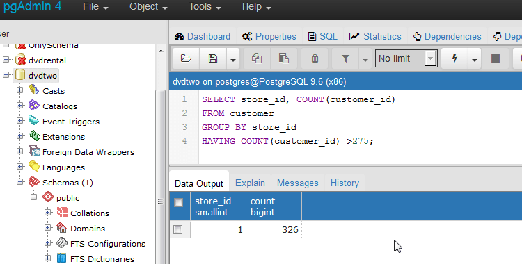 The Having Clause In Postgresql