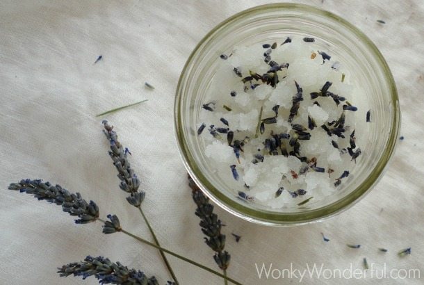 Lavender Sugar Homemade Body Scrub Recipe Wonkywonderful