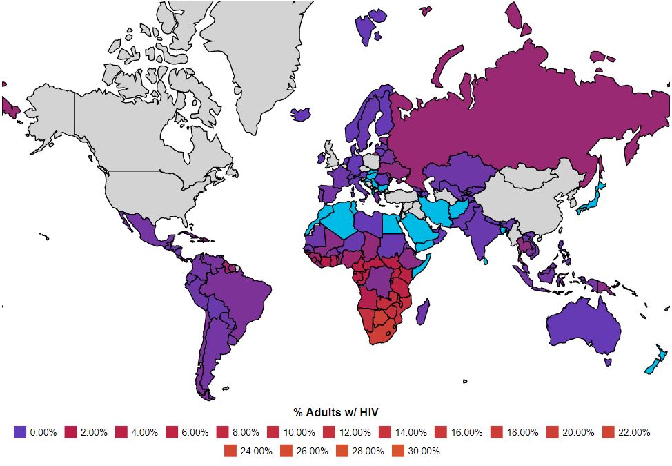 Hiv Rates By Country 2022 World Populace