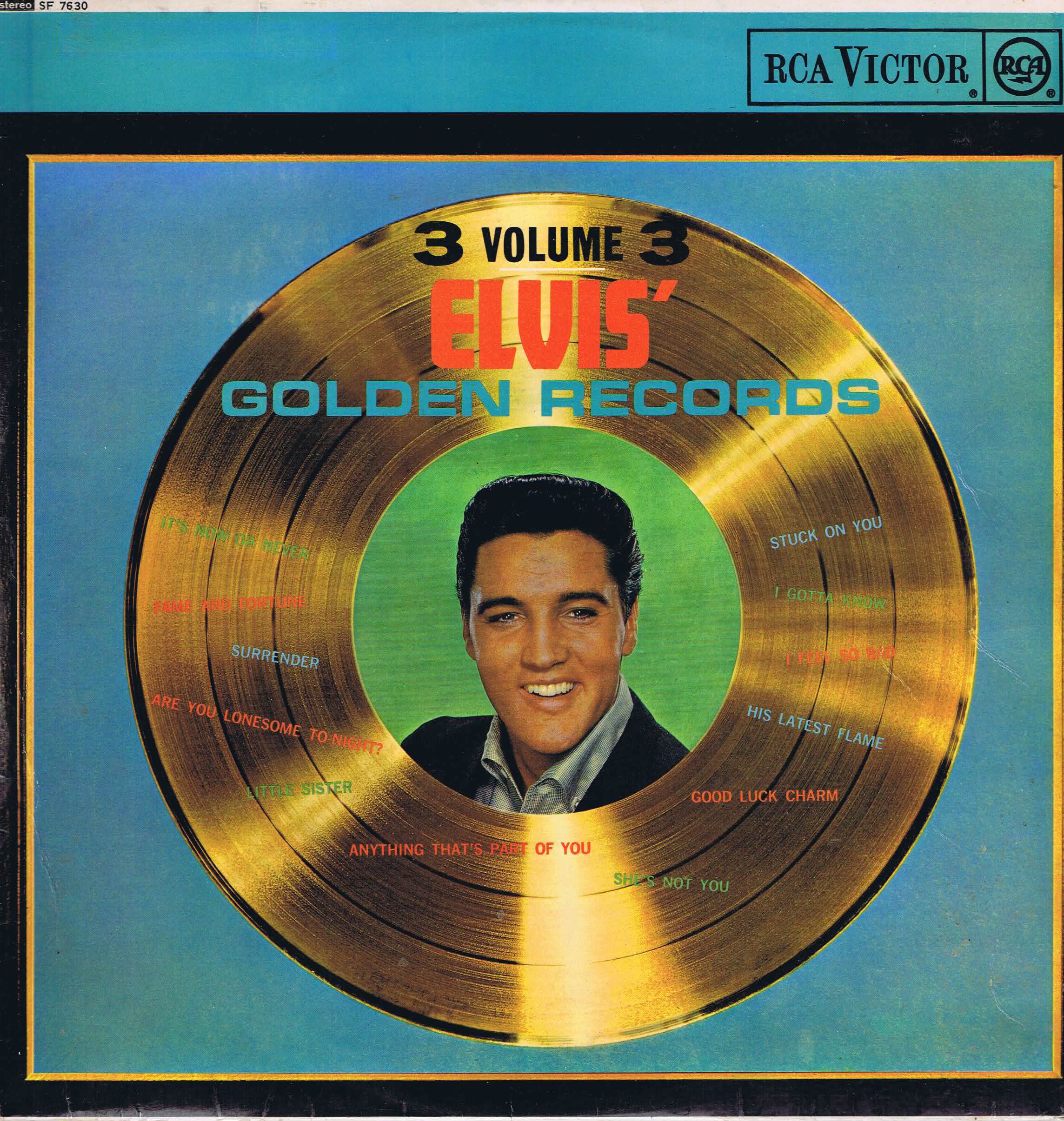 Elvis Presley Elvis Golden Records Vol 3 Sf 7630 Lp Vinyl