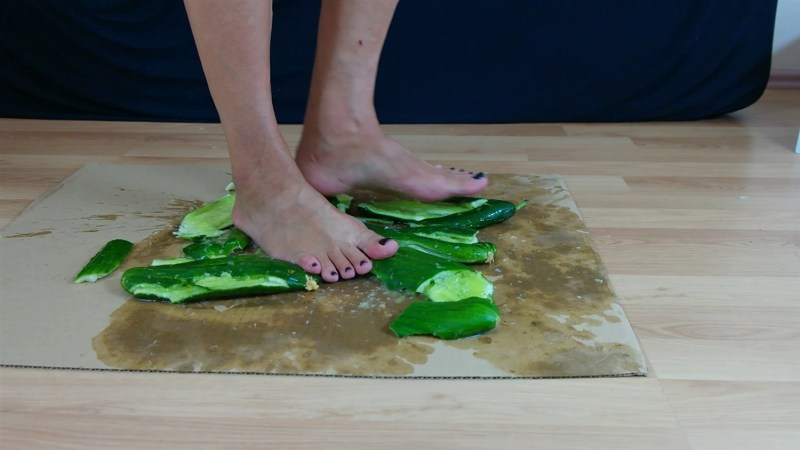 Mature Donna Crushes Cucumbers Under Her Powerful Feet Want Feet