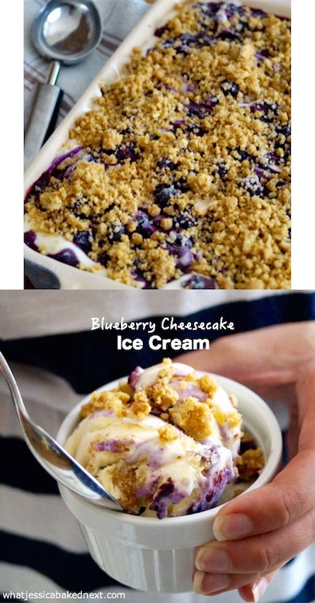 No Churn Blueberry Cheesecake Ice Cream What Jessica Baked Next