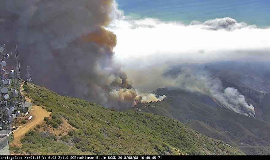 Holy Fire Spreads East Into Riverside County Wildfire Today