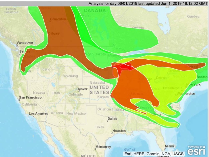 Canadian Wildfire Smoke Spreads Into The Eastern Us Wildfire Today