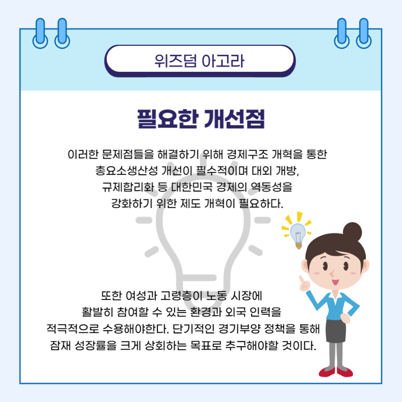 Card News 대한민국 경제의 추세성장률 하락의 이유