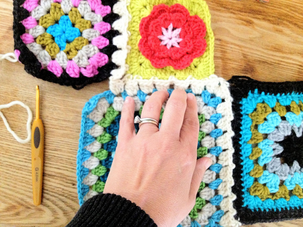 Granny Square Sampler Project Week 15 Blocking Squares Wise Craft