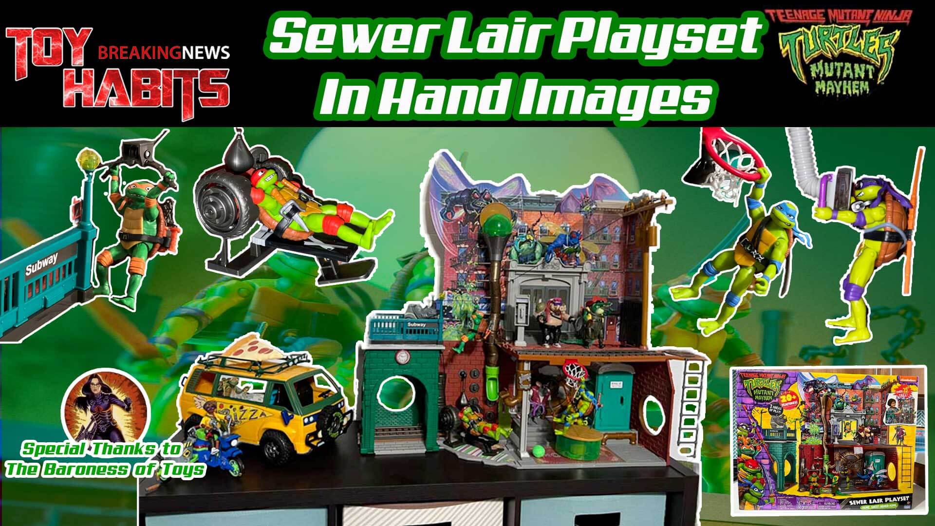 Tmnt Mutant Mayhem Playmates Sewer Lair In Hand Images