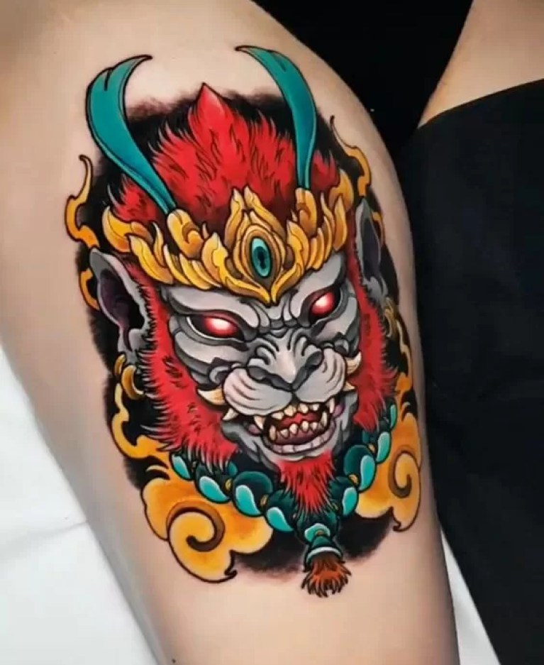 Sun Wukong Neo Traditional Tattoo Tattoogoto